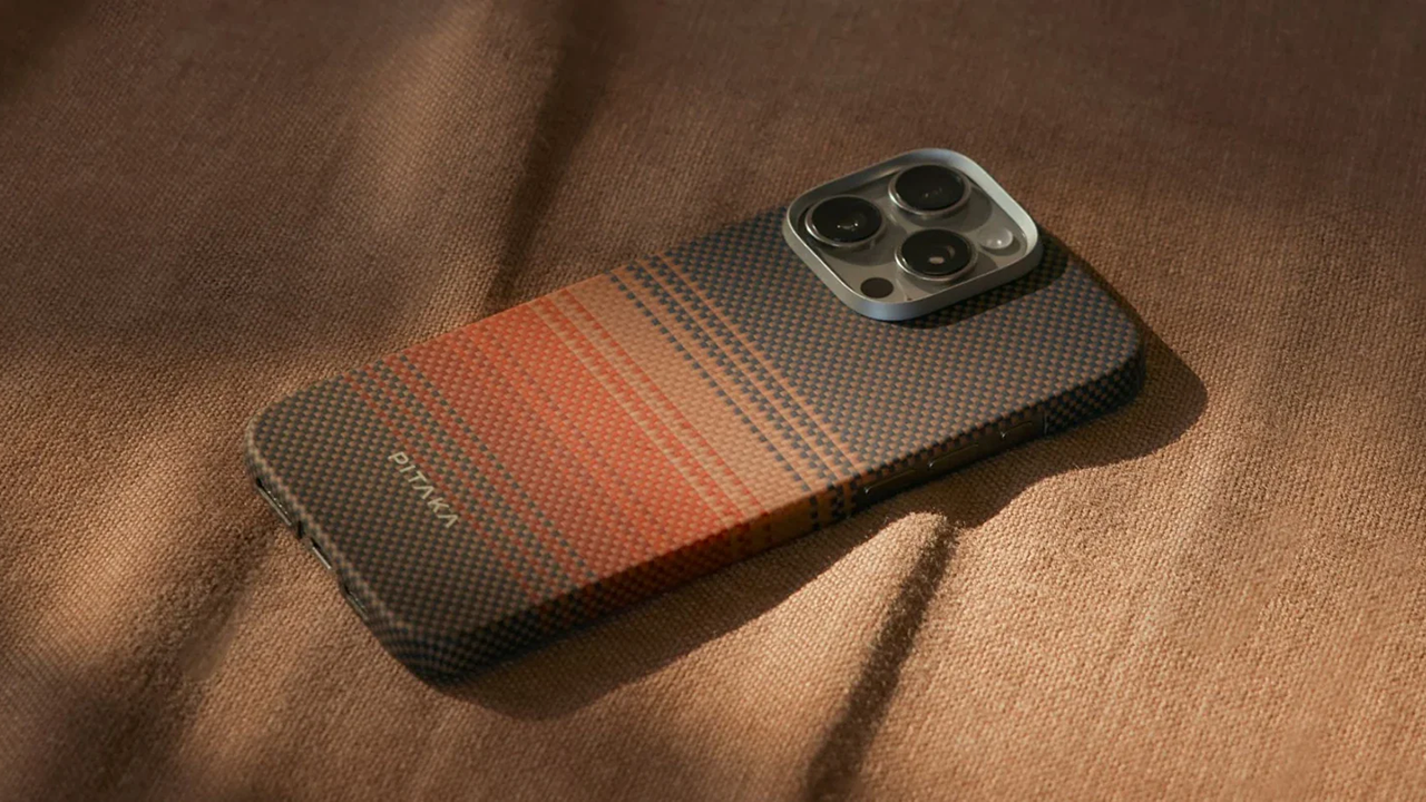 Арамидный чехол MagSafe PITAKA Sunset Moonrise PitaTap Tactile Woven ...
